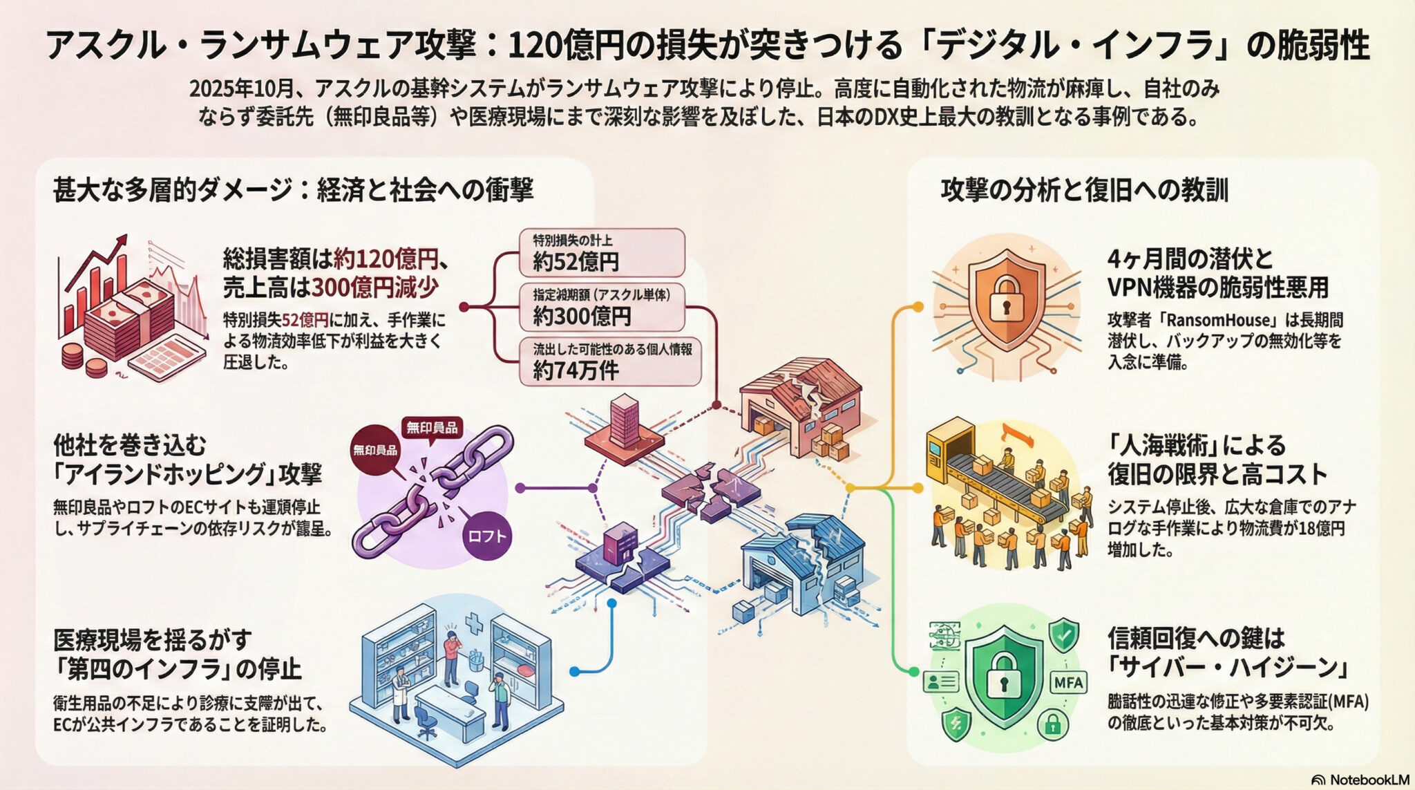 ASKULランサムウェア事件まとめ：被害の全容、原因・損害額、無印/ロフトへの影響、復旧までを徹底解剖 | Zero Trust ...